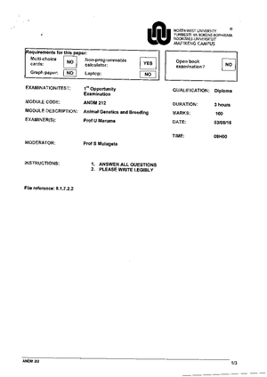 NWU - North-West University - Studocu