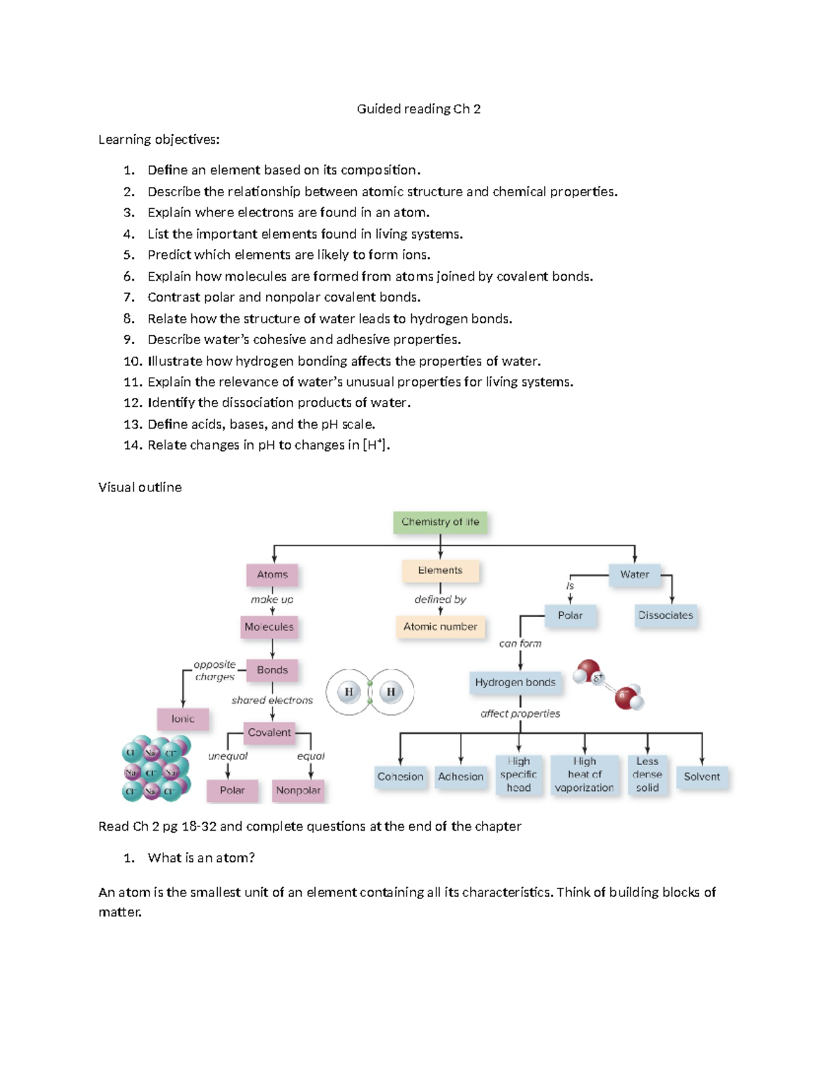 Ch 2 Guided reading finished - Guided reading Ch 2 Learning objectives ...