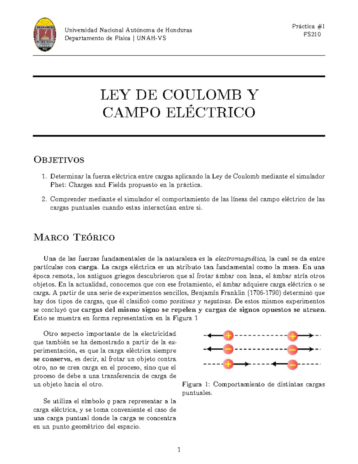 01 Ley de Coulomb y Campo Electrico LF210 Virtual - Universidad ...