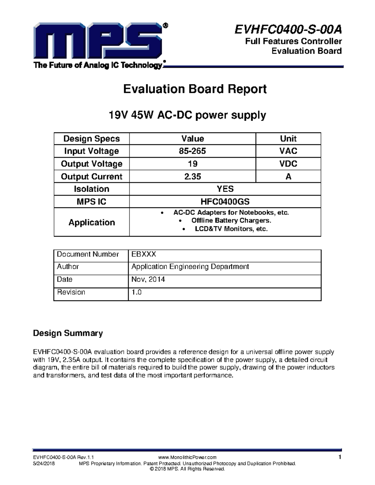 45W - fuente power integration - Full Features Controller Evaluation ...