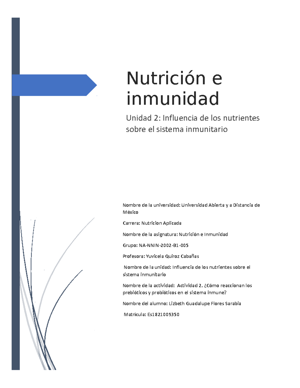 NNIN U2 A2 LIFS - ACTIVIDAD - Nutrición e inmunidad Unidad 2 ...