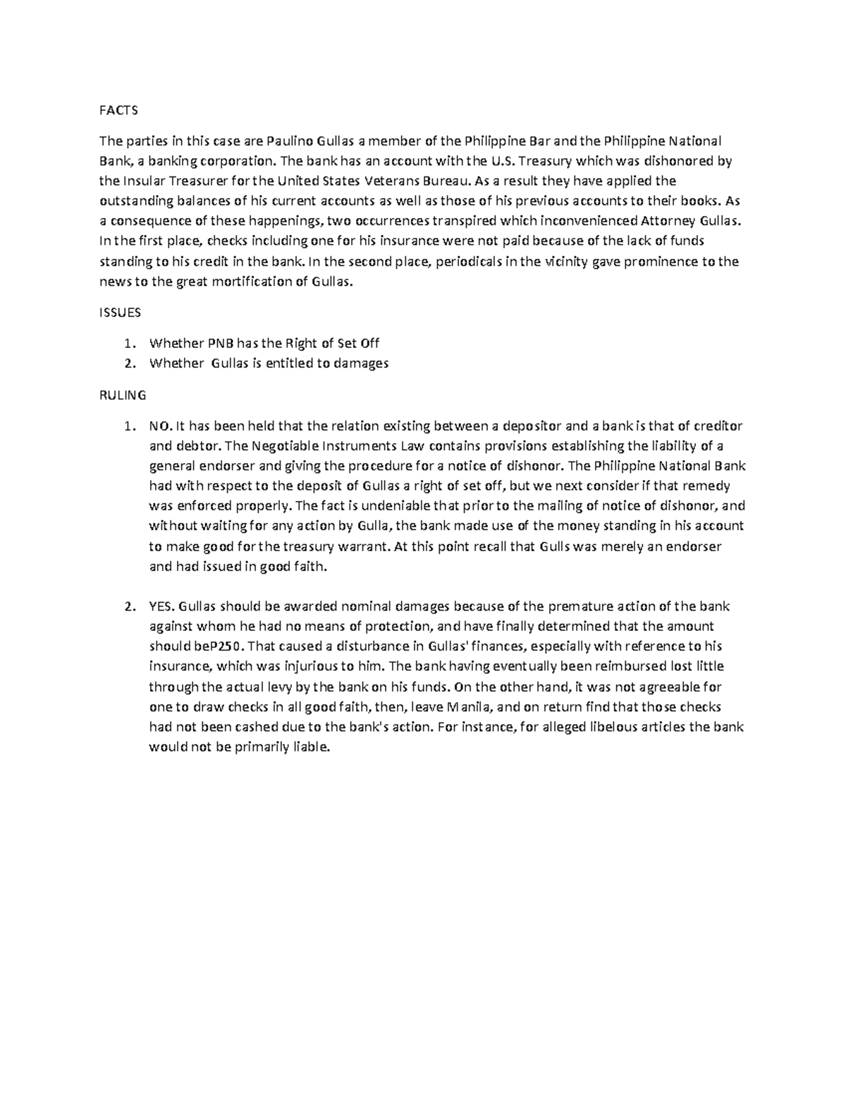 11. G.R. No. L-43191, November 13, 1935 - FACTS The parties in this ...