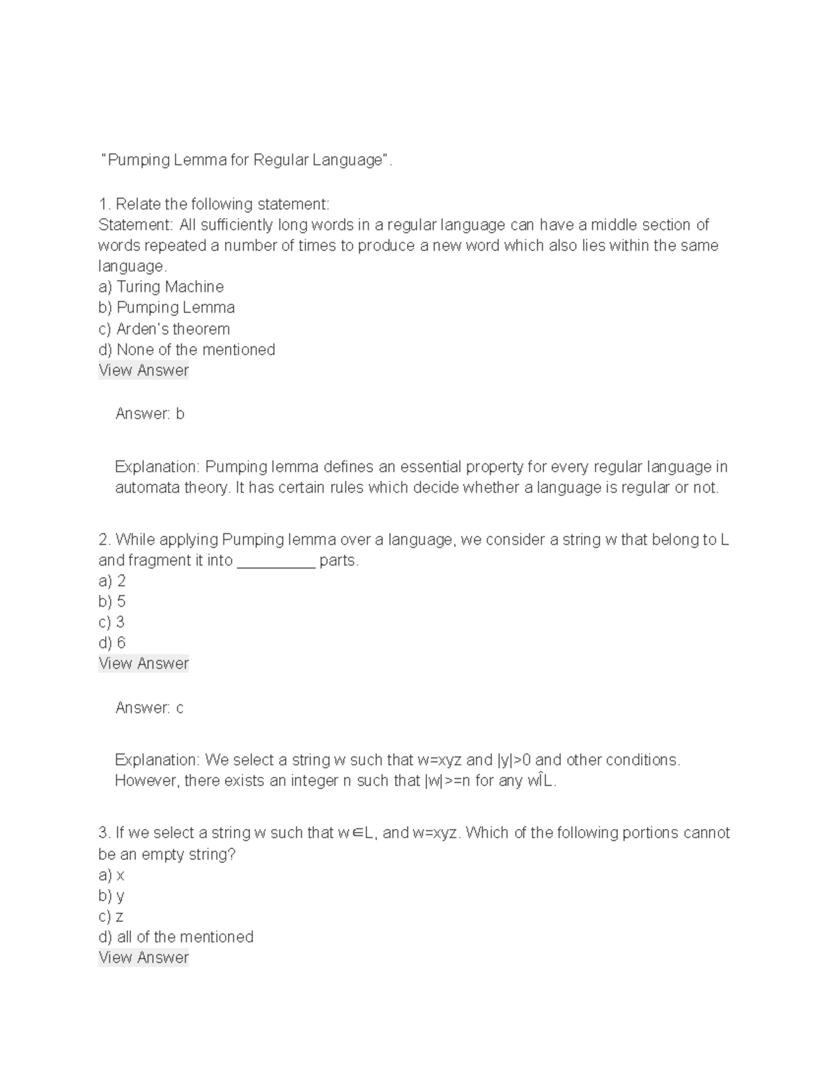 Theory of computation (27) - “Pumping Lemma for Regular Language ...