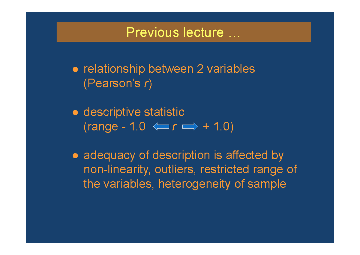 PSY2PRM Lecture 2.2 Correlation-Inference 1 slide pp - relationship ...