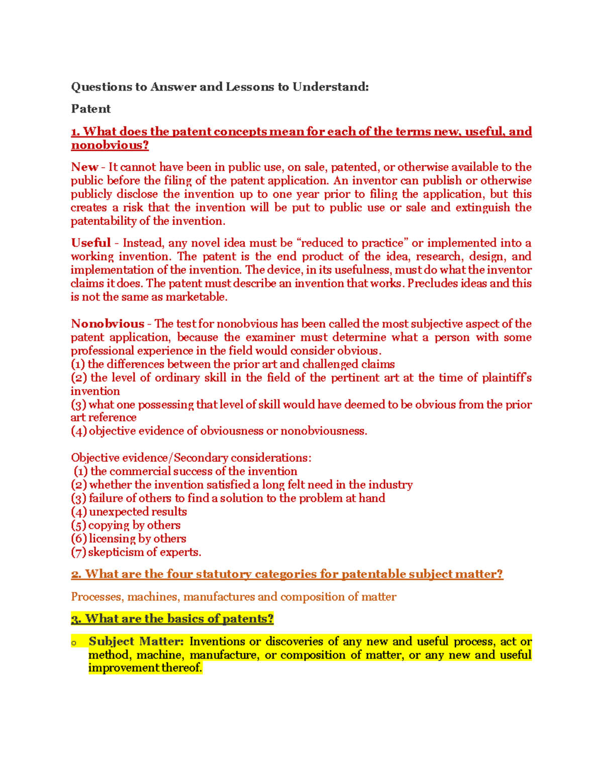 Module 5 - Questions to Answer and Lessons to Understand - Questions to ...