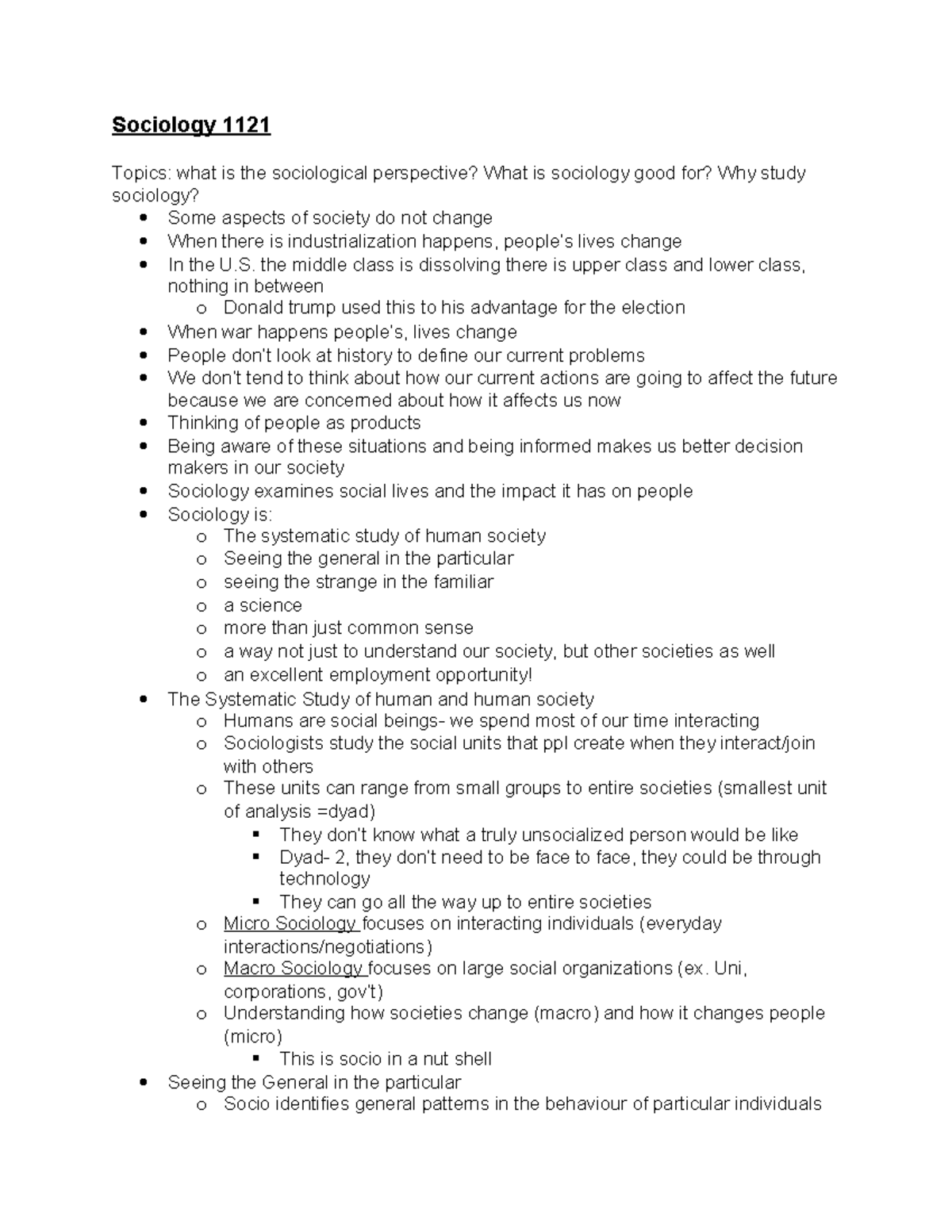 Summary Introduction to Sociology: Structures and Processes - Sociology ...