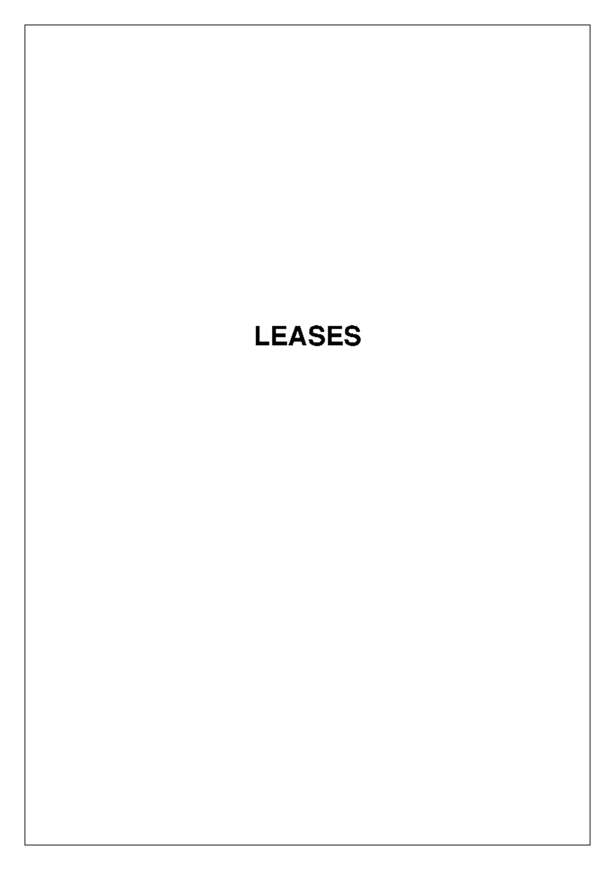 Leases - Lease notes - LEASES Q 1 : Assessment 2B 2021 - Leases On 1 ...