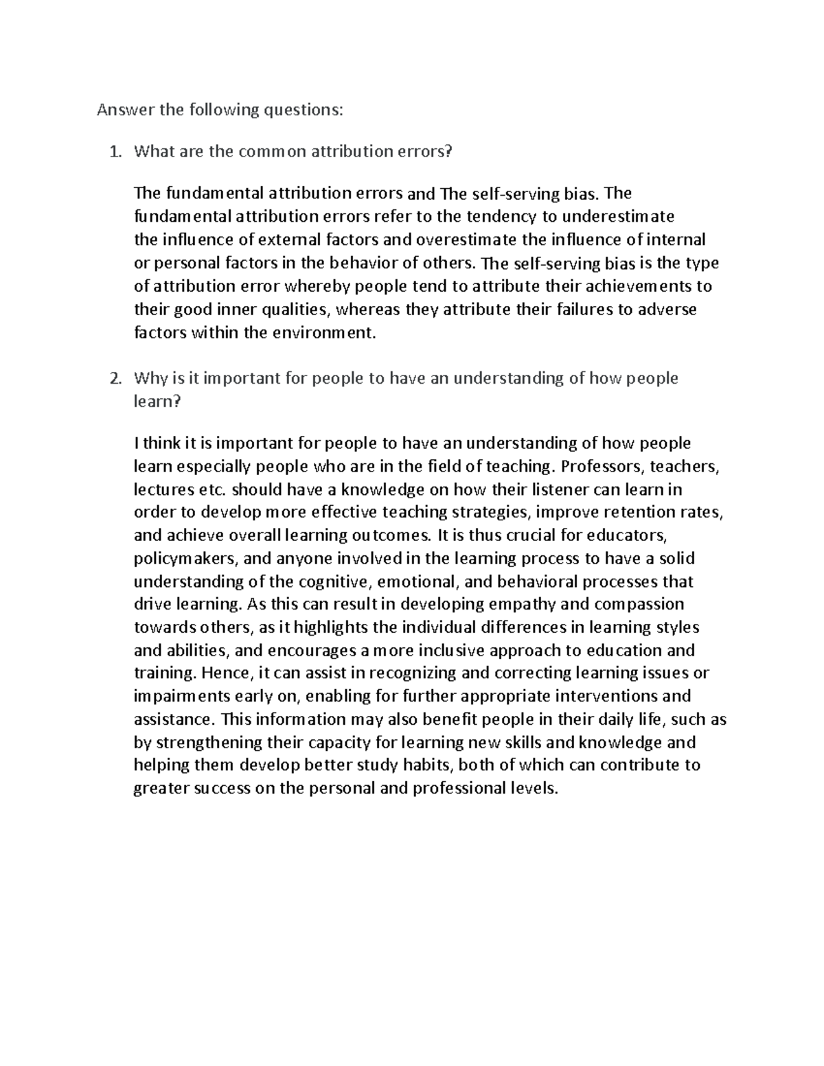 HBO - Powerpoint - Answer the following questions: What are the common ...