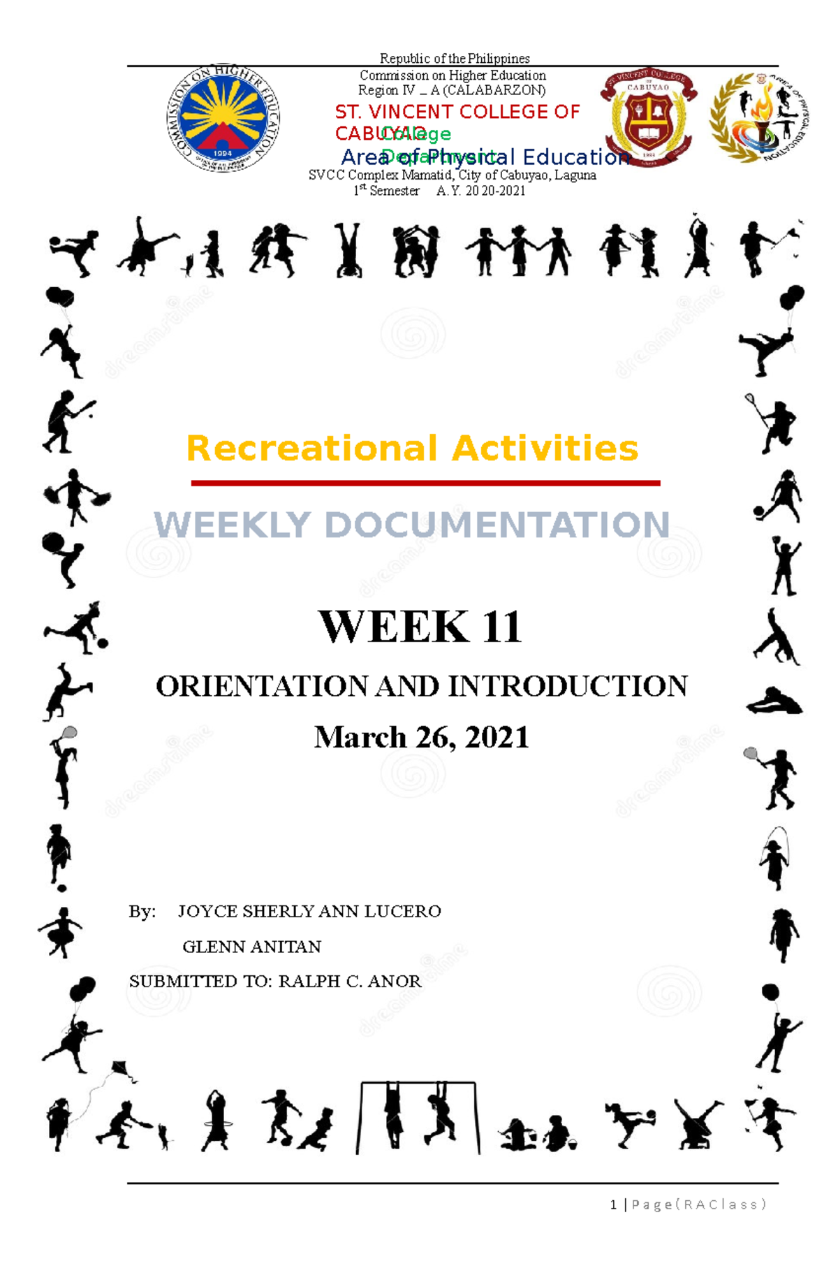 NEW PE WEEK Format - Notes - Commission on Higher Education Region IV ...