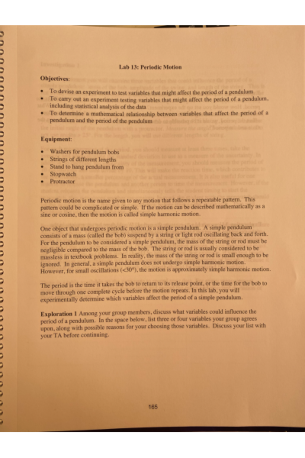 Lab 13 : Periodic Motion - PHYS 1408 - Studocu