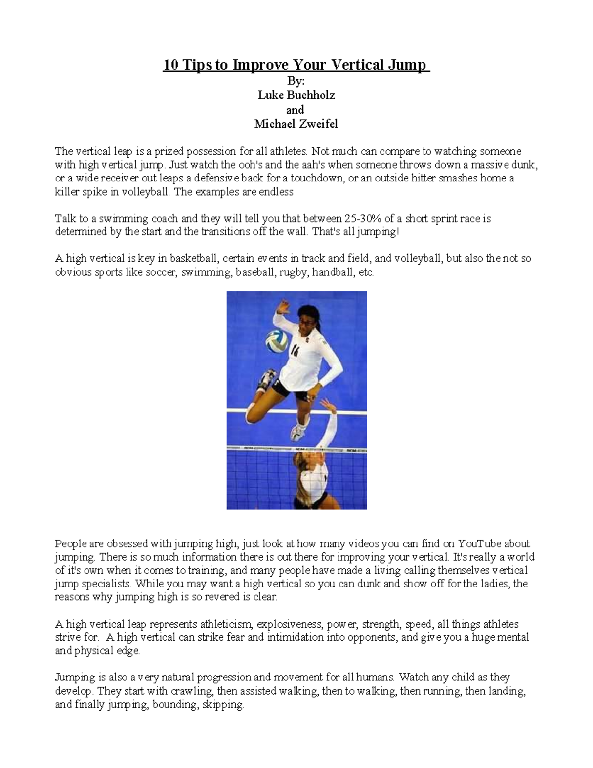 10 tips to improve vertical - 10 Tips to Improve Your Vertical Jump By ...