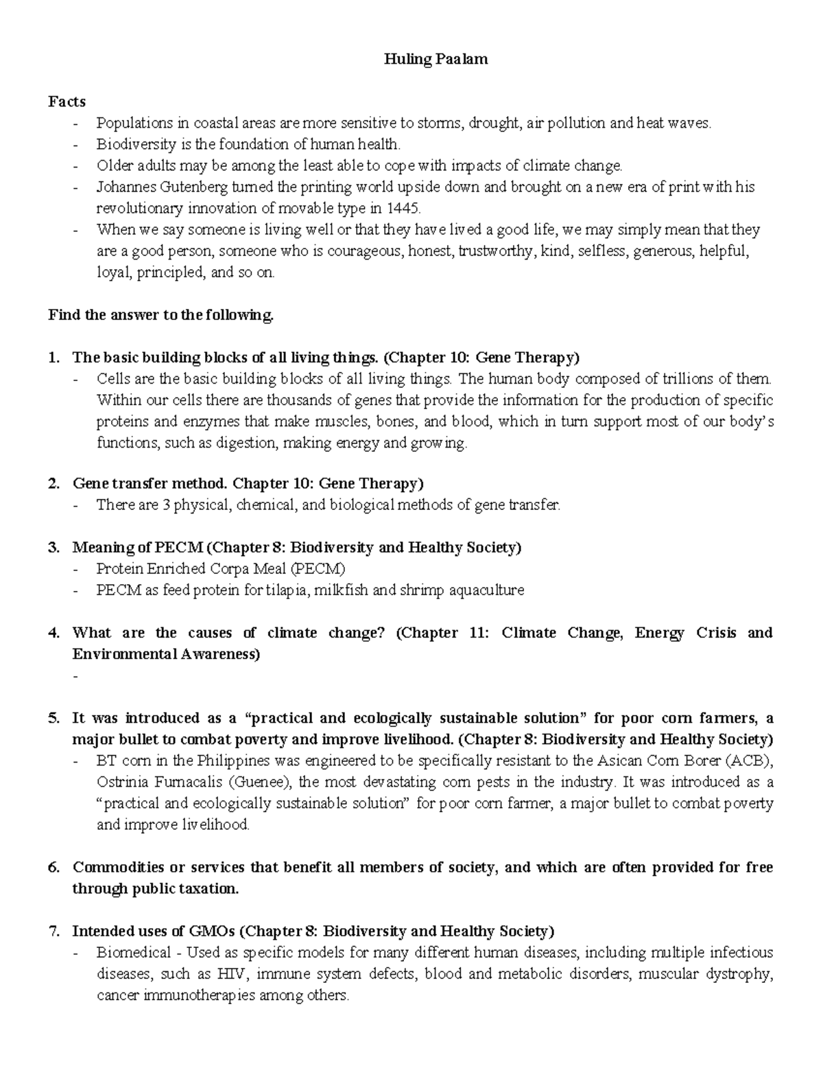 [STS] Finals - Huling Paalam Facts Populations in coastal areas are ...