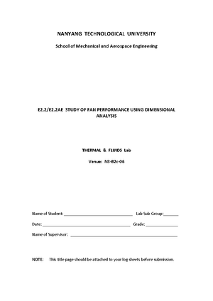 E2.3 Energy balance in compressor Lab Sheet - NANYANG TECHNOLOGICAL ...