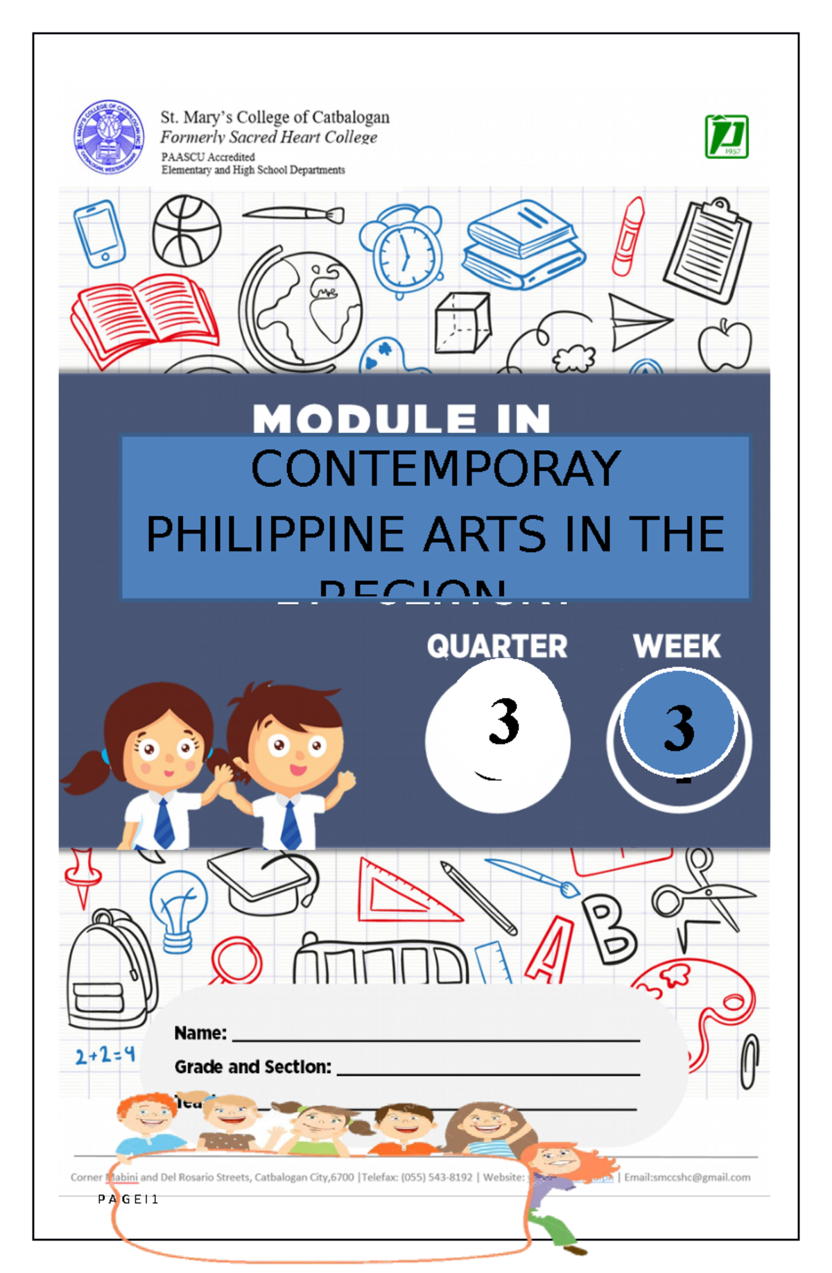 Contemporary ARTS Q3 Module 3 - CONTEMPORAY PHILIPPINE ARTS IN THE ...