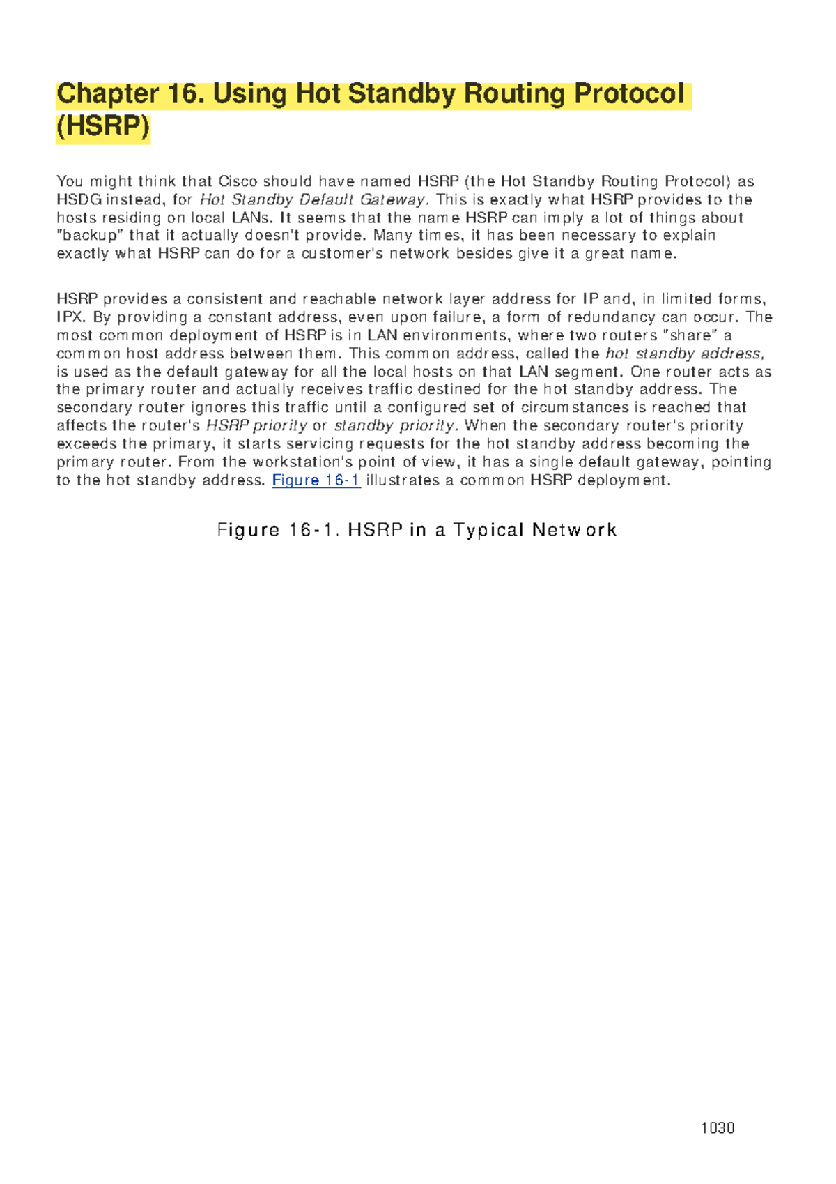 Chapter 16 Using Hot Standby Routing Protocol - Chapter 16. Using Hot ...