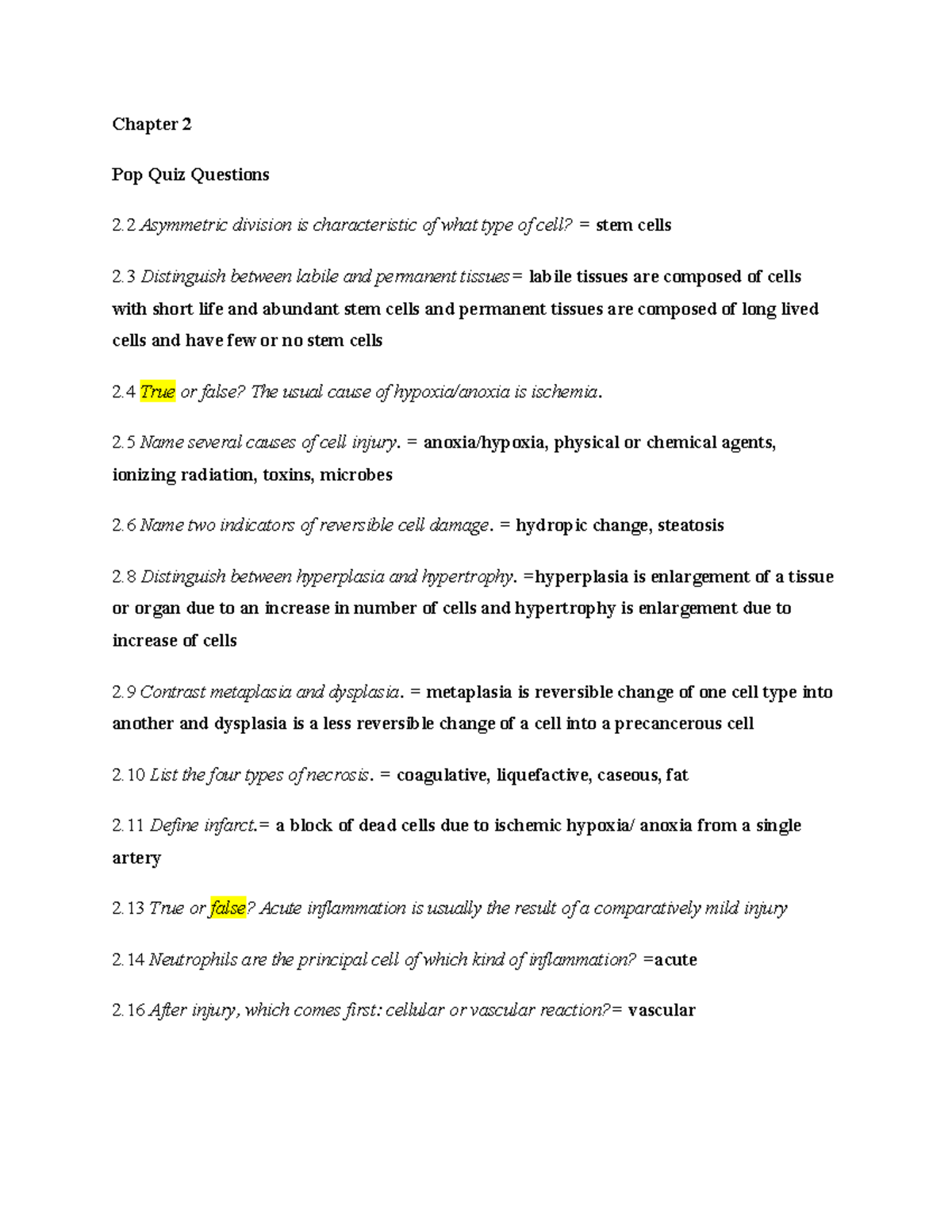 Chapter 2 pop quiz - ..... - Chapter 2 Pop Quiz Questions 2 Asymmetric ...