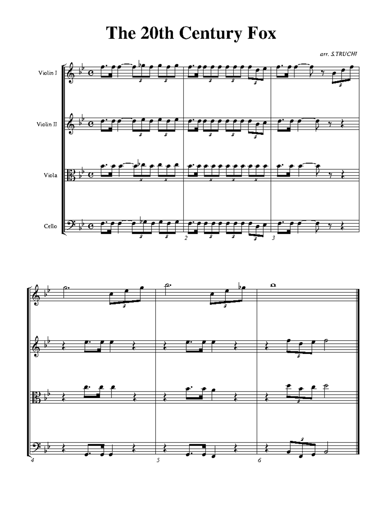 20th Century Fox-Theme-String - “ “ “ “ “ “ “ “ “ “ “ “ “ “ ¬ L Violin ...
