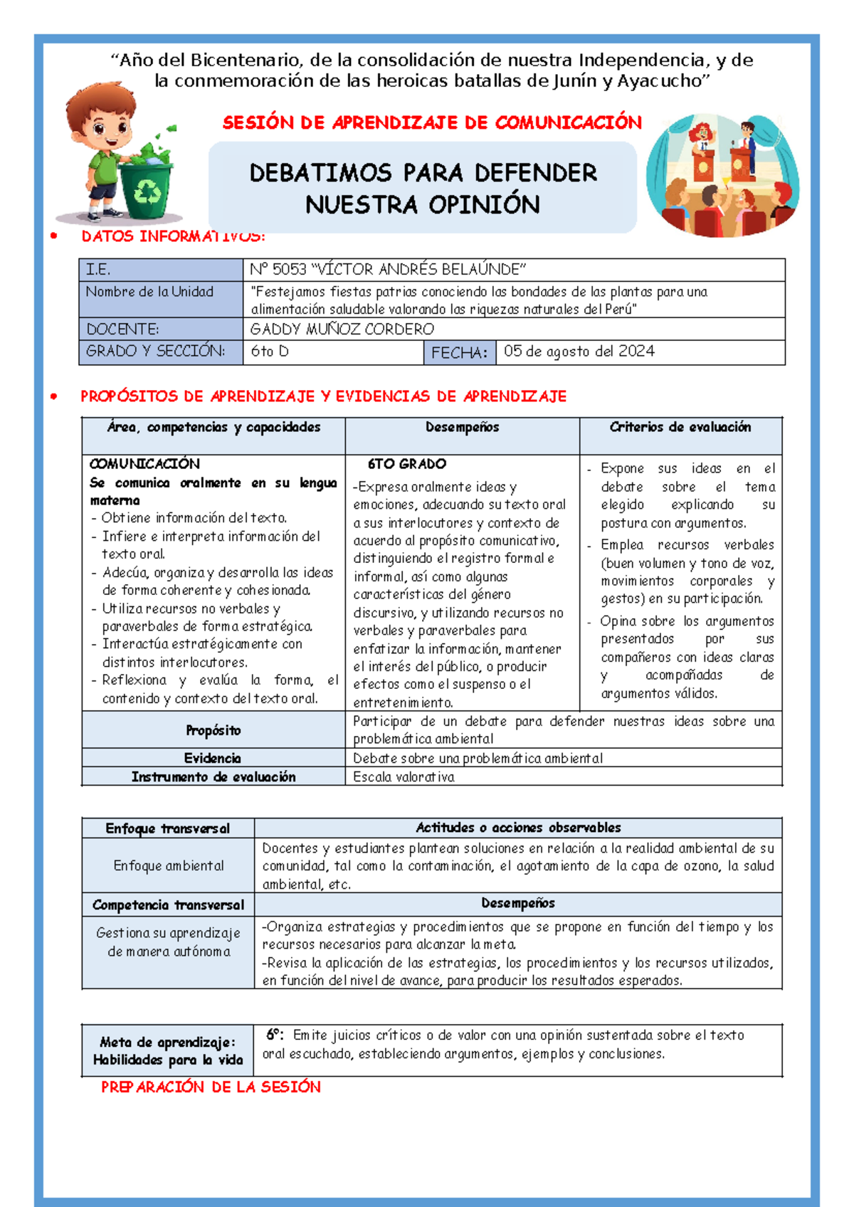 SES-LUN- Comun- Debatimos PARA Defender Nuestra Opinión-SES COM 6TO - la conmemoración de las ...