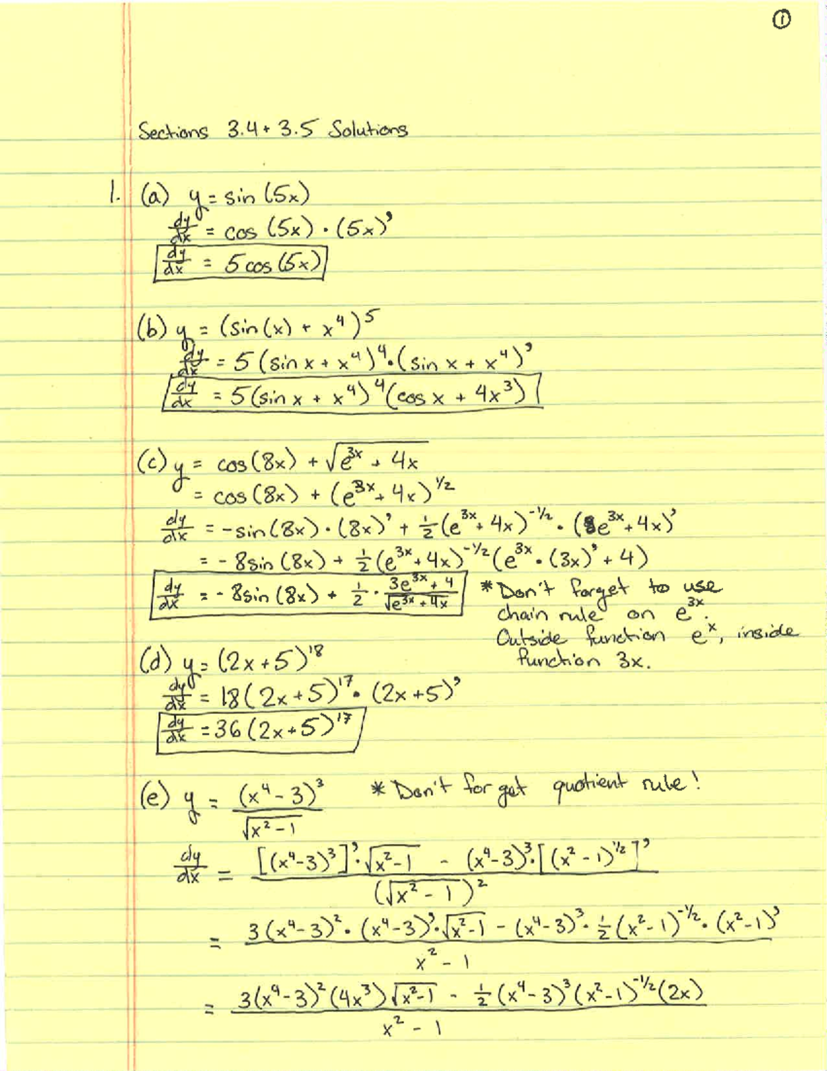 21449062 - Worksheet - 1 Sections Solutions 1. (a) sin (5x) of COS (5x ...