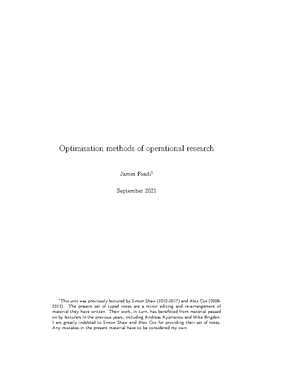 Optimisation Methods of Operational Research Labelling and Cuts ...