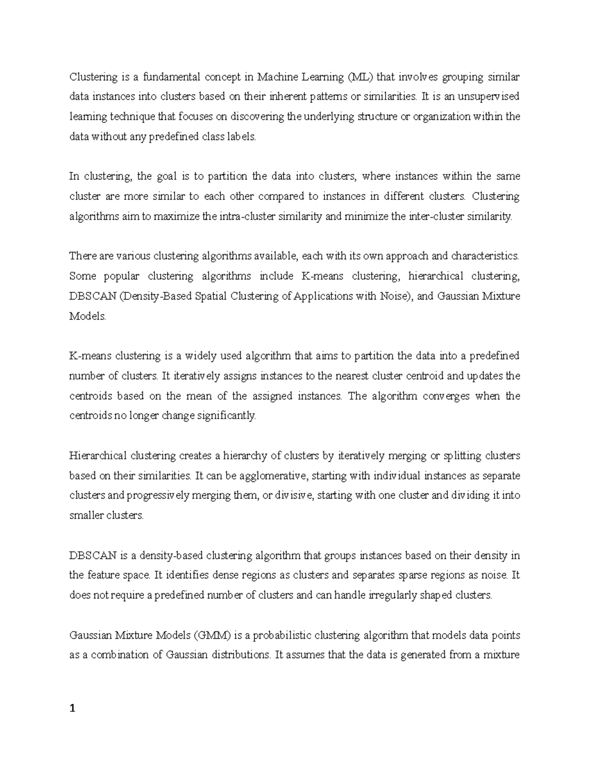 Computer Clustering Machine Learning Note Class - Clustering is a fundamental concept in Machine ...