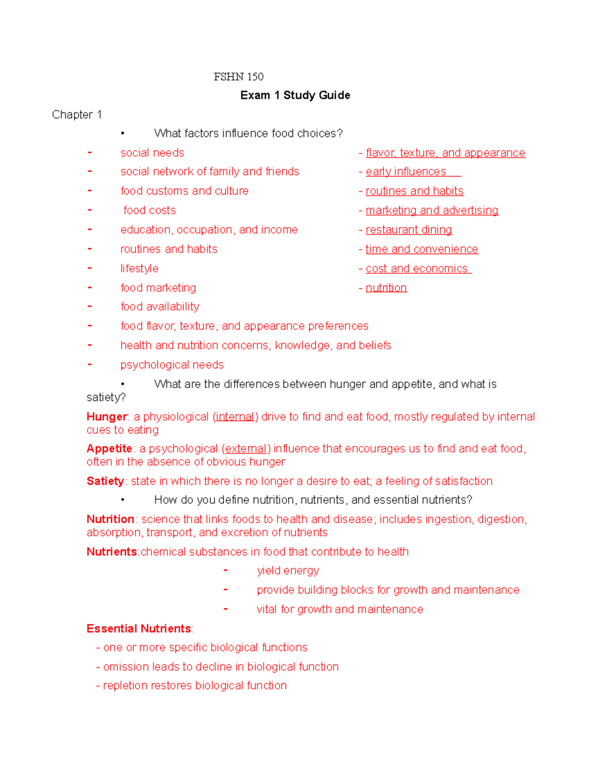 Exam 1 Study Guide - This is an in-depth summary with explanations and ...