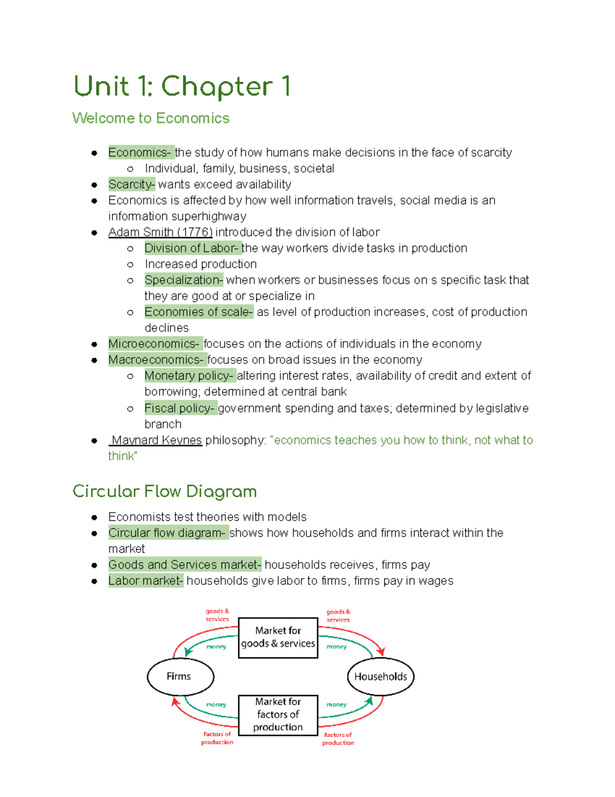 Unit 1: Chapter 1 Welcome to Economics - Unit 1: Chapter 1 Welcome to ...
