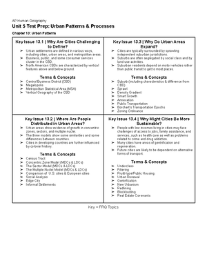 Unit 6 Study Guide - ADVANCED PLACEMENT HUMAN GEOGRAPHY UNIT 6 STUDY ...