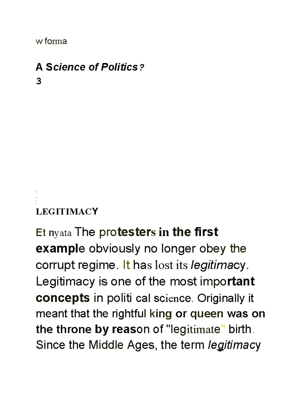 Article for Chapter Summary Chapter 2 Prof Roskin 2016 - w forma ...