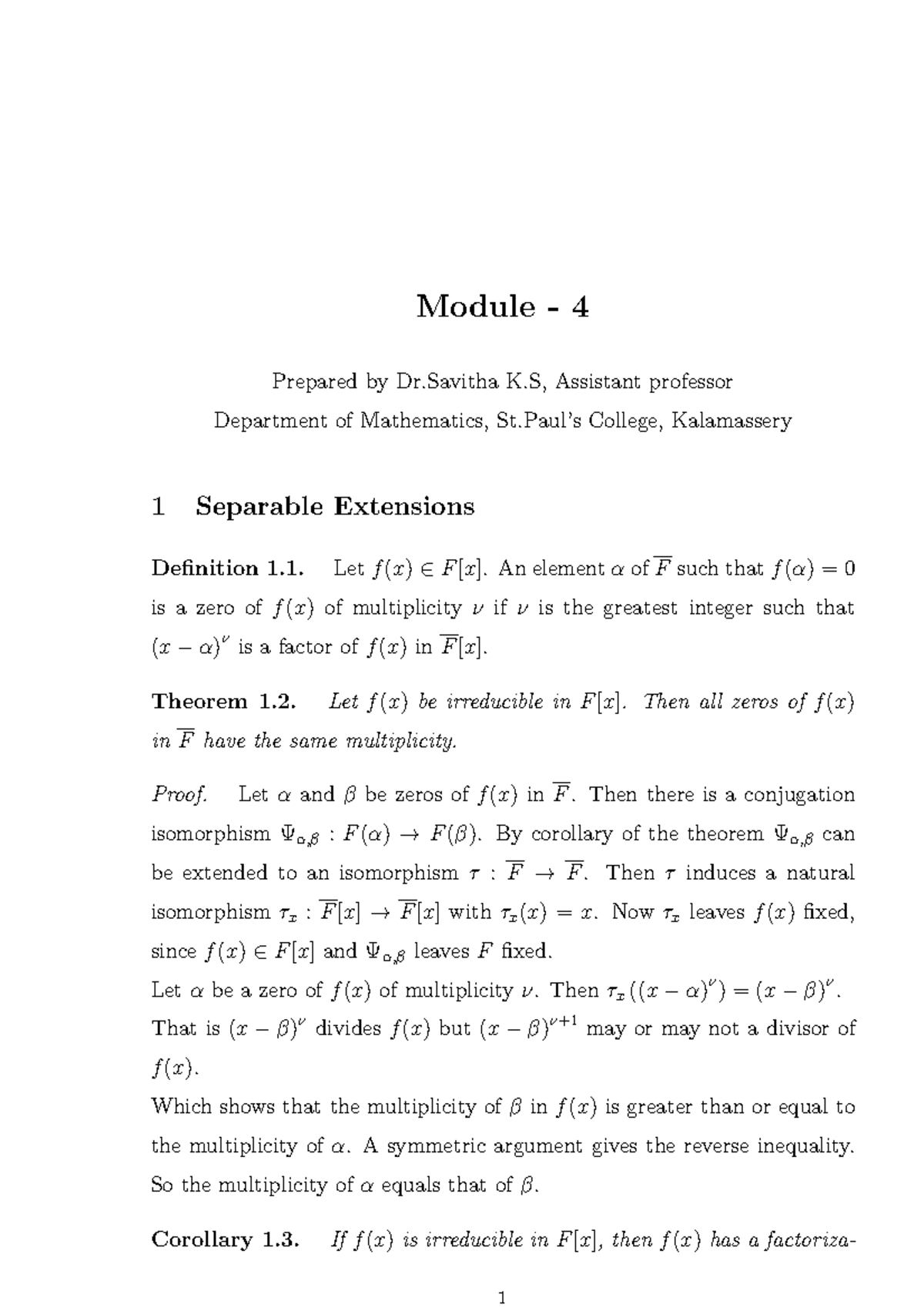 Module 4-1 - Module - 4 Prepared by Dr K, Assistant professor ...