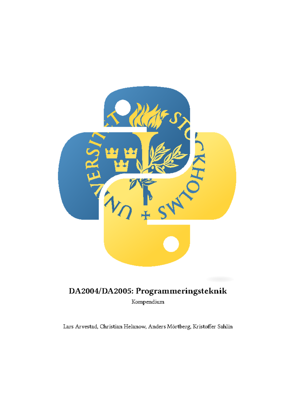 DA2004-DA2005 kompendium - DA2004/DA2005: Programmeringsteknik ...