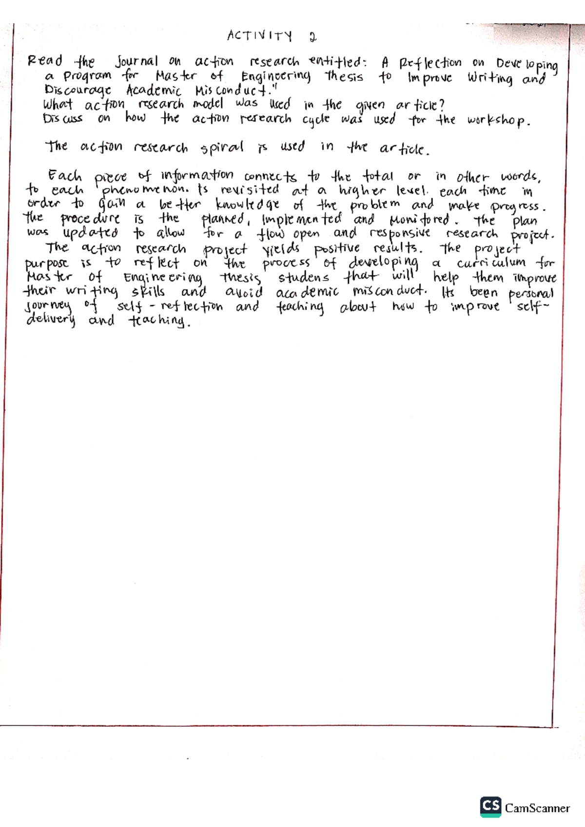 Methods of research module 2 activity essay - Mechanical Engineering ...