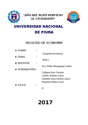 Sesion 2 desigualdad y crec econ - Geografía Económica - UNP - Studocu