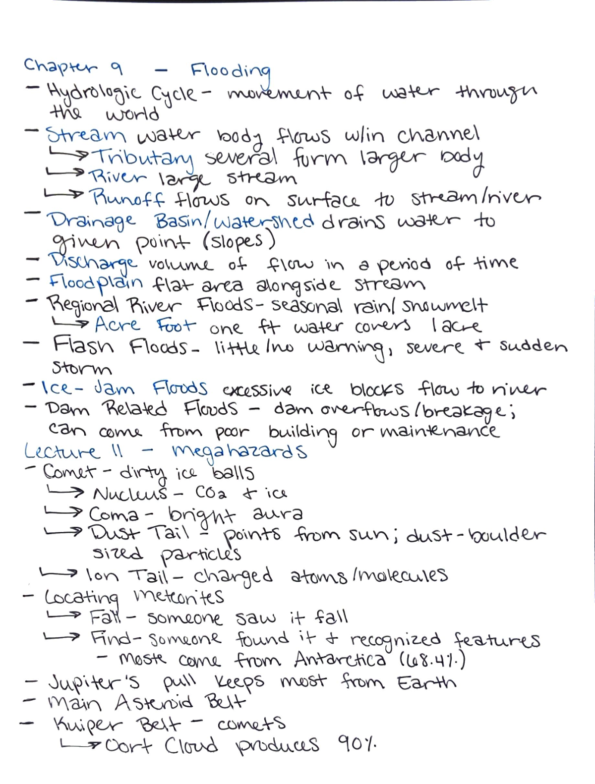 Week 7 - lecture and assigned reading notes - Flooding emen Storm ...