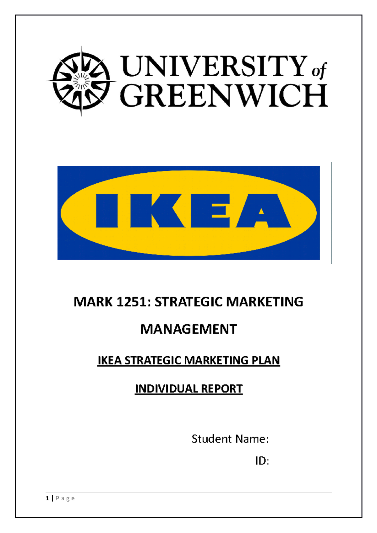 Sandya smp part A - MARK 1251: STRATEGIC MARKETING MANAGEMENT IKEA ...