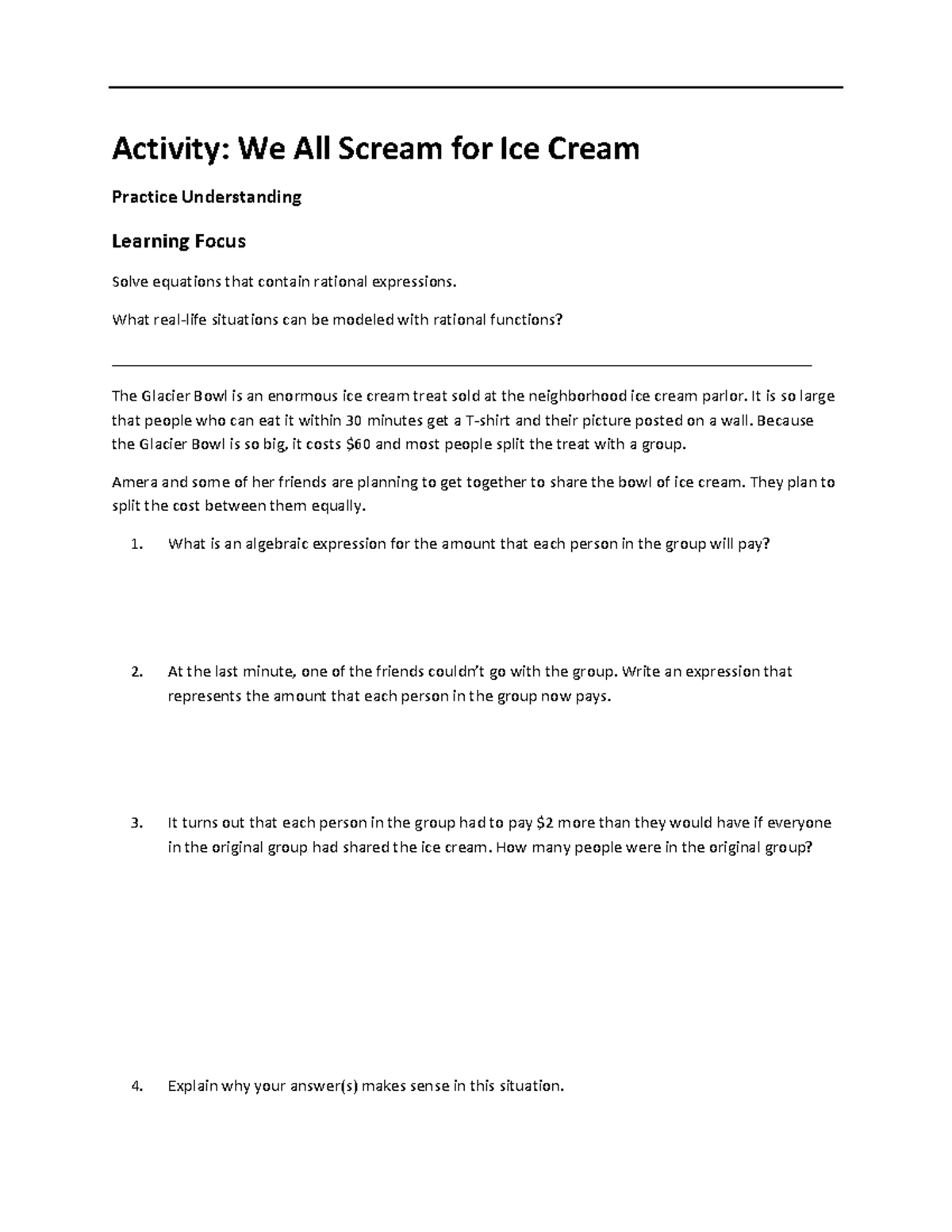 Group 3 Rational Function - Activity: We All Scream for Ice Cream ...