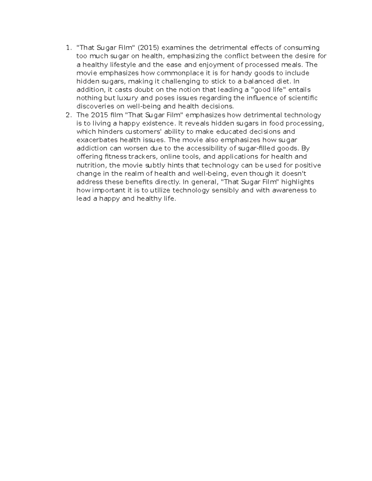 That sugar film - "That Sugar Film" (2015) examines the detrimental ...