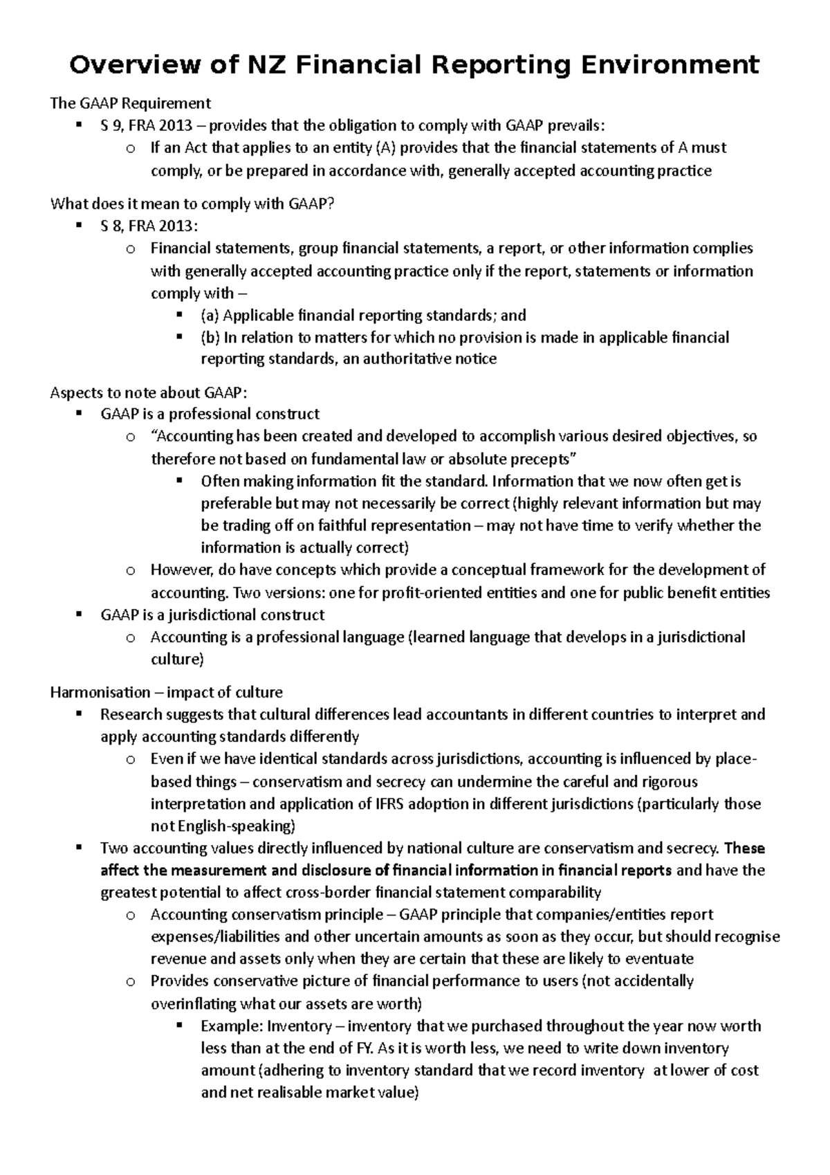 1 - Overview of NZ Financial Reporting Environment - Overview of NZ ...