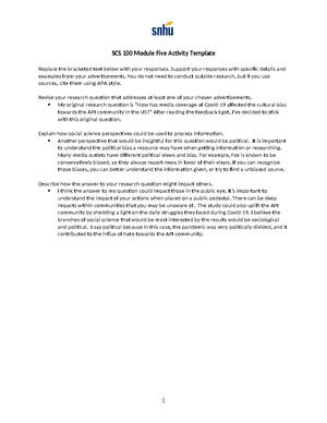 SCS 100 Module Two Activity Template - SCS 100 Module Two Activity ...