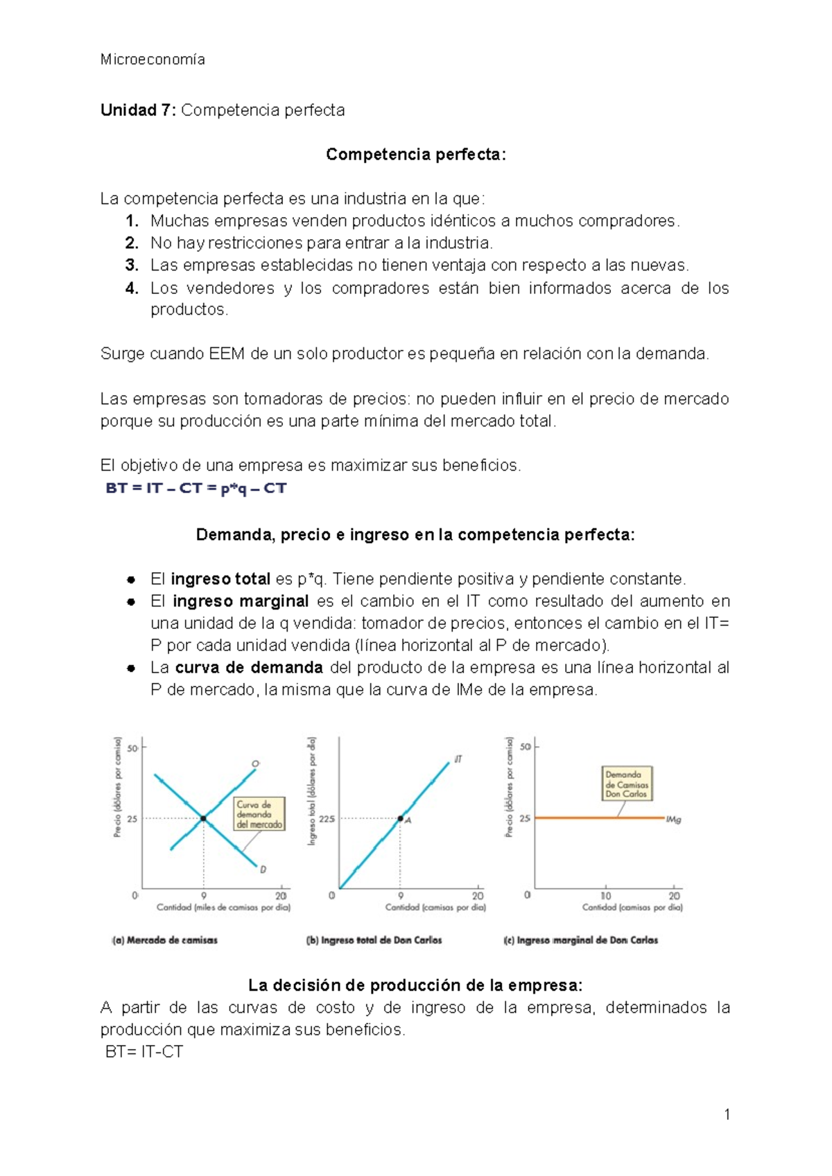 Unidad 7 Competencia perfecta - Unidad 7: Competencia perfecta ...