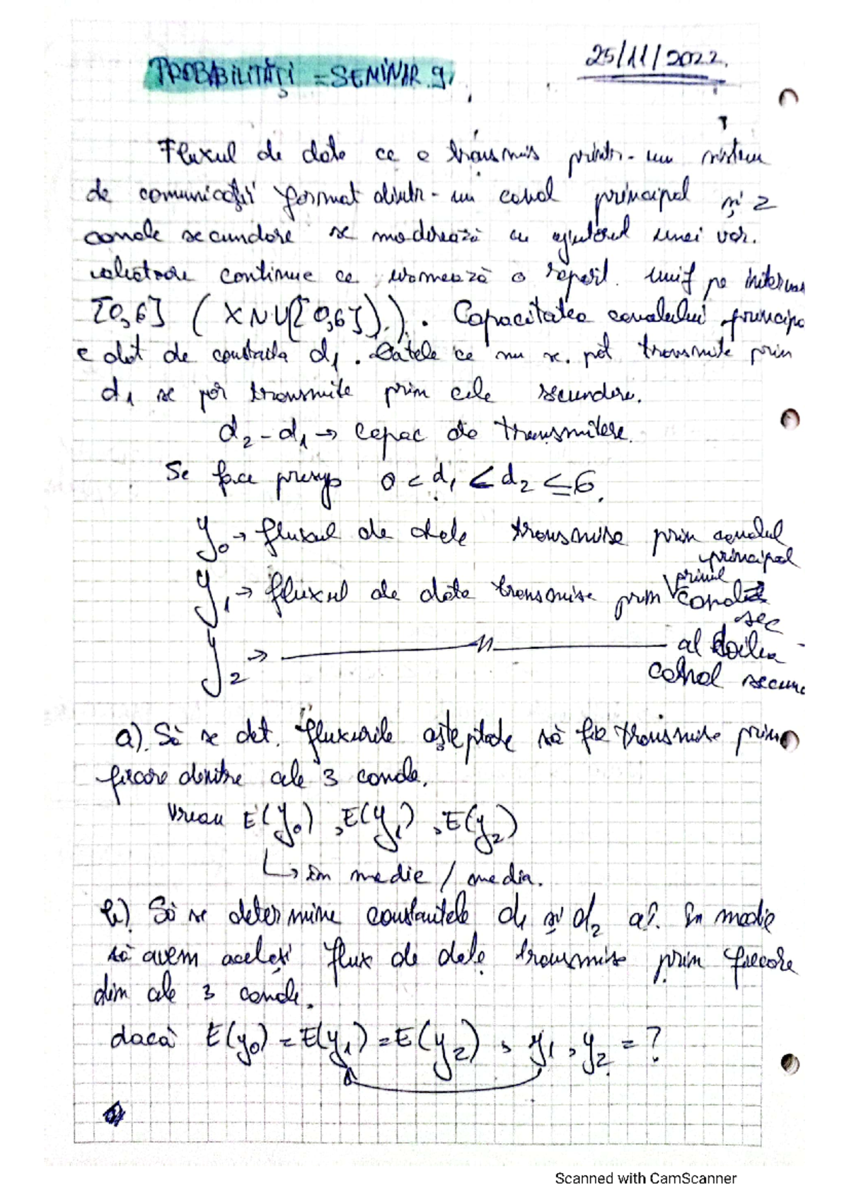 Seminar probabilități - Probabilități și statistică matematică ...