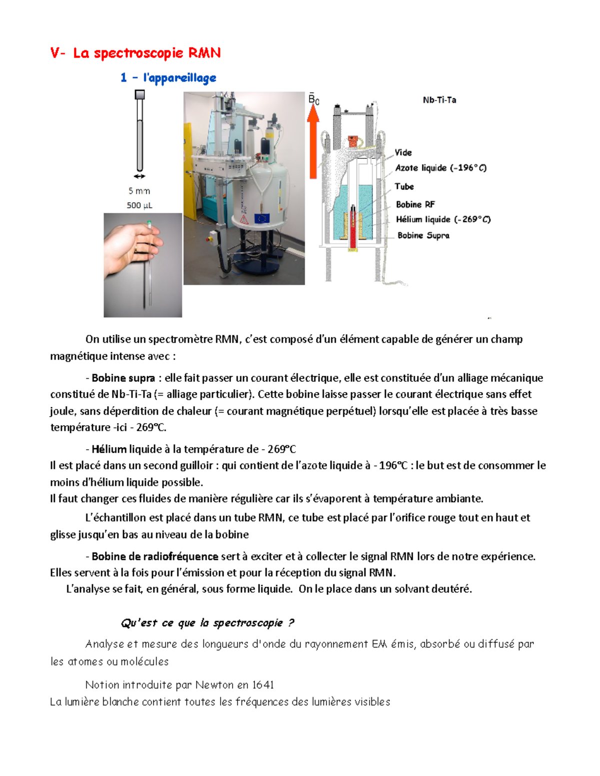 UE3 - Cours 18 - RMN partie 2 . PDF - V- La spectroscopie RMN 1 – l ...