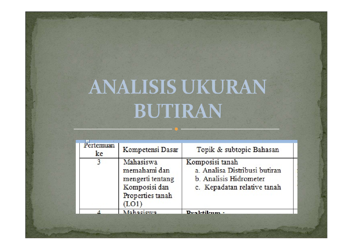3. 25.03.21 Analisis Ukuran Butiran - ####### Distribusi ukuran butiran ...