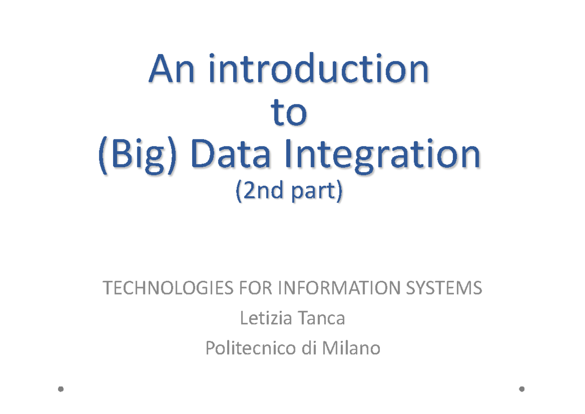 3 Structured Data Integration 22 23 - An introduction to (Big) Data ...