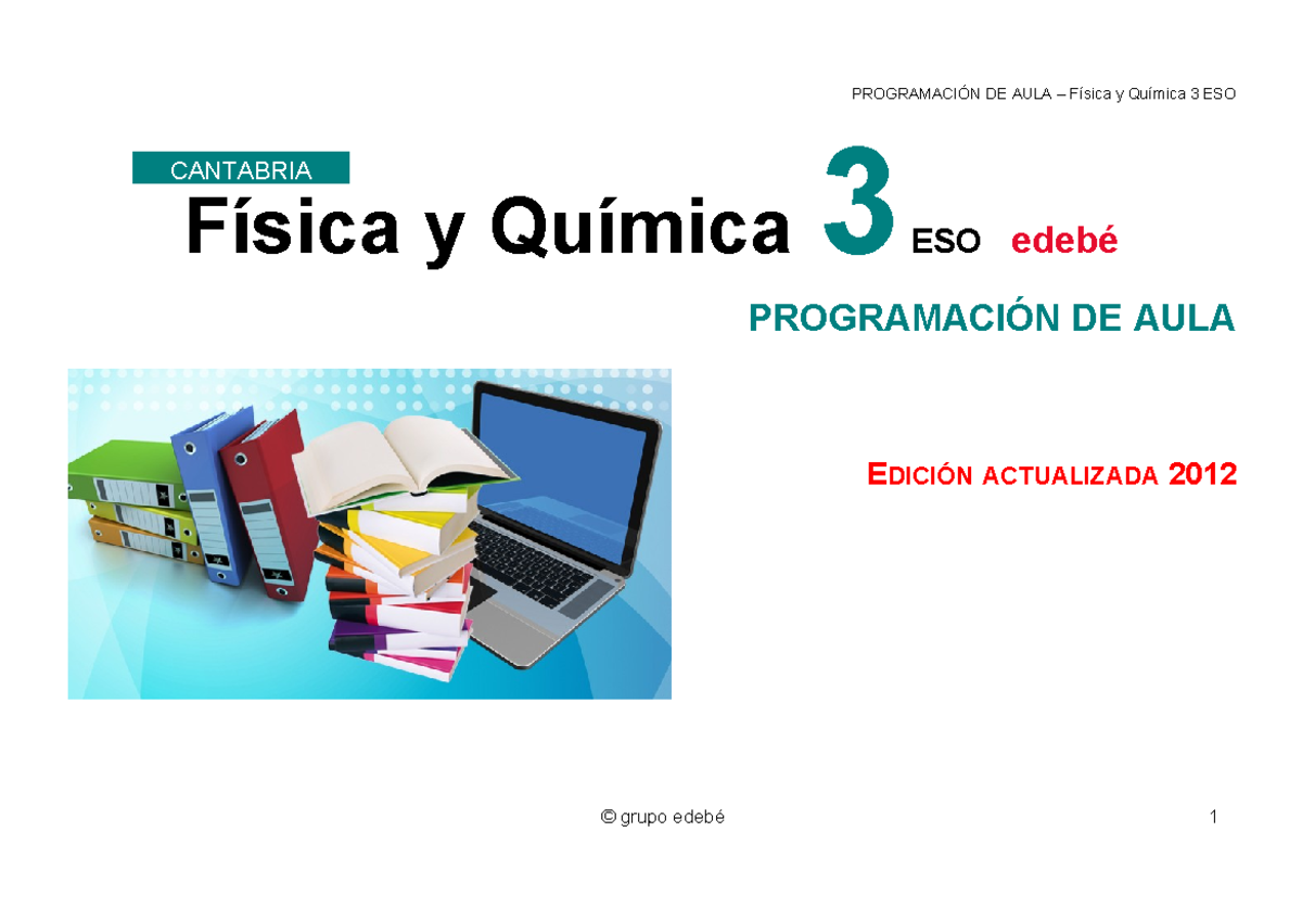 109483-4-4-PA Fy Q 3ESO - Física y Química 3 ESO edebé PROGRAMACIÓN DE AULA EDICIÓN ACTUALIZADA ...
