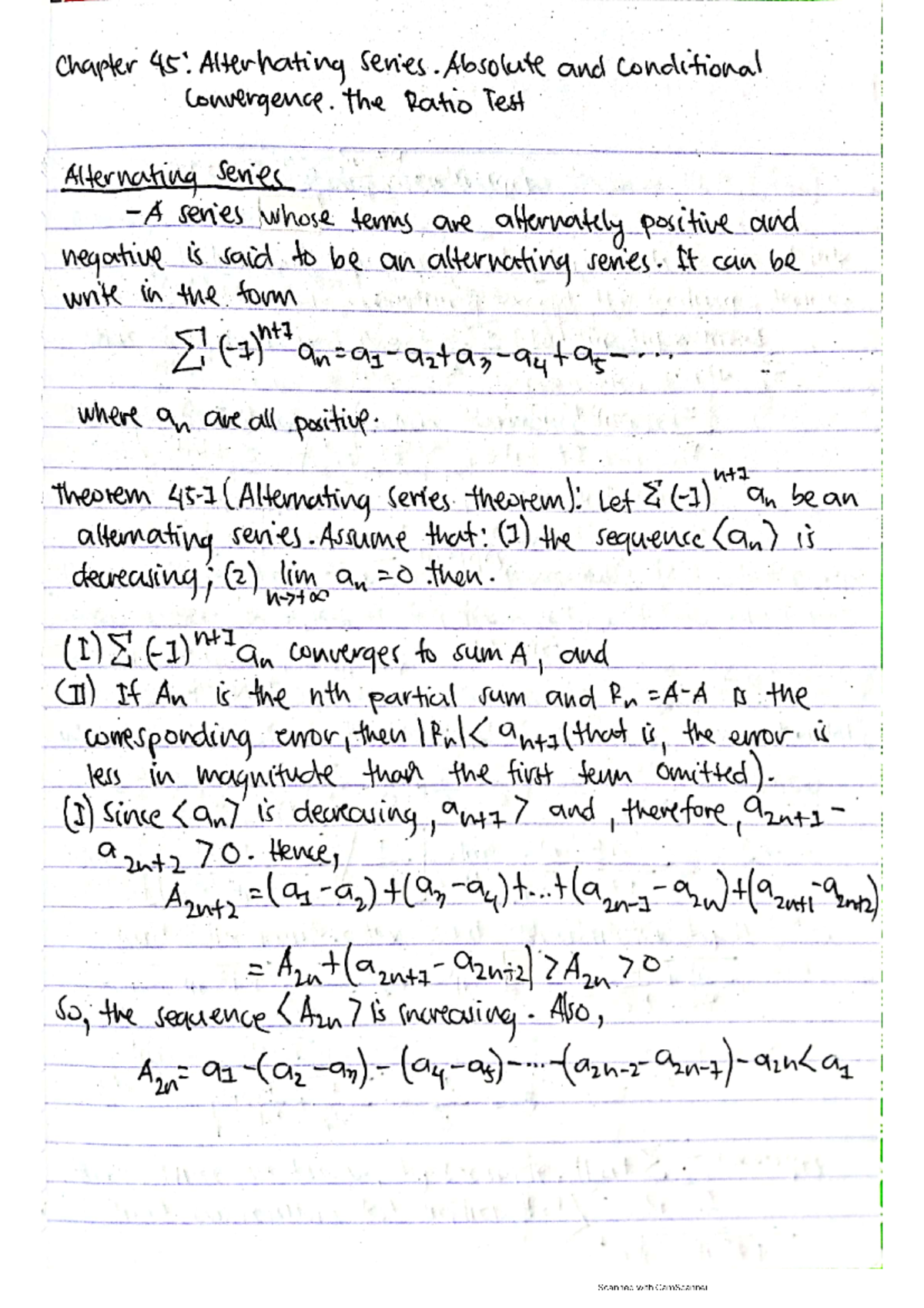 Chapter 45 Alternating Series Absolute And Conditional Convergence