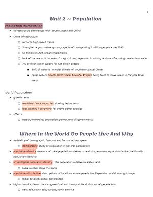 Aphug Unit 1 Test Review Guide - Unit 1 Geography human geography ...