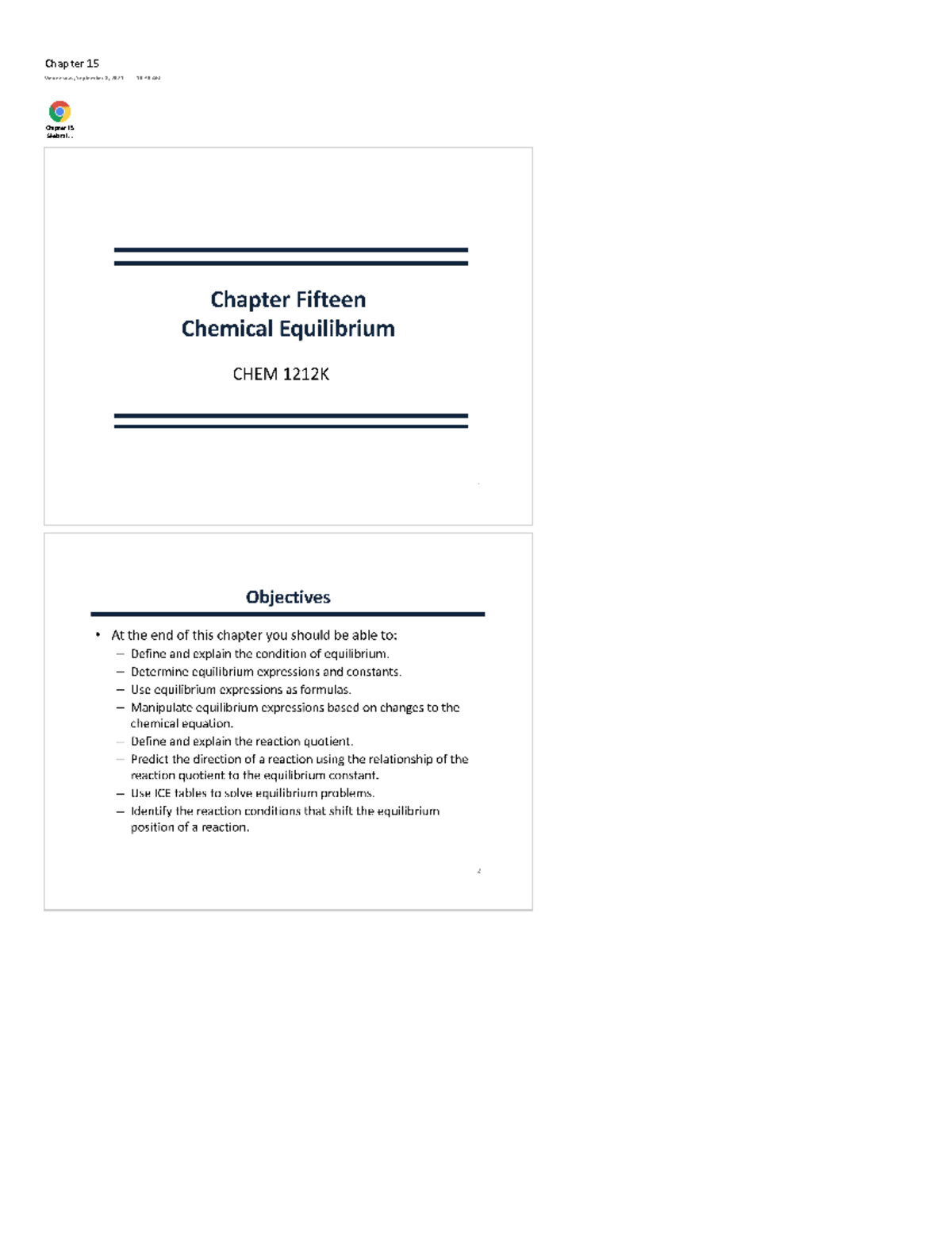 CHem Notes - Chapter 15 Skelatal... Chapter 15 Wednesday, September 8 ...