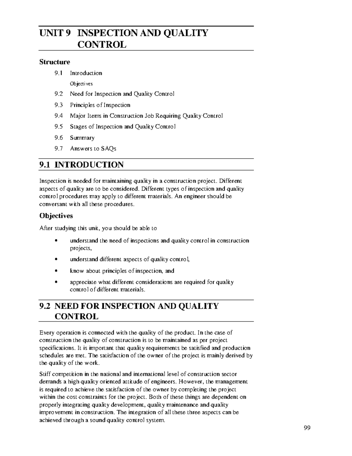 Unit-9.pdf 04092020 Inspection Quality Control - Building Survey Notes ...