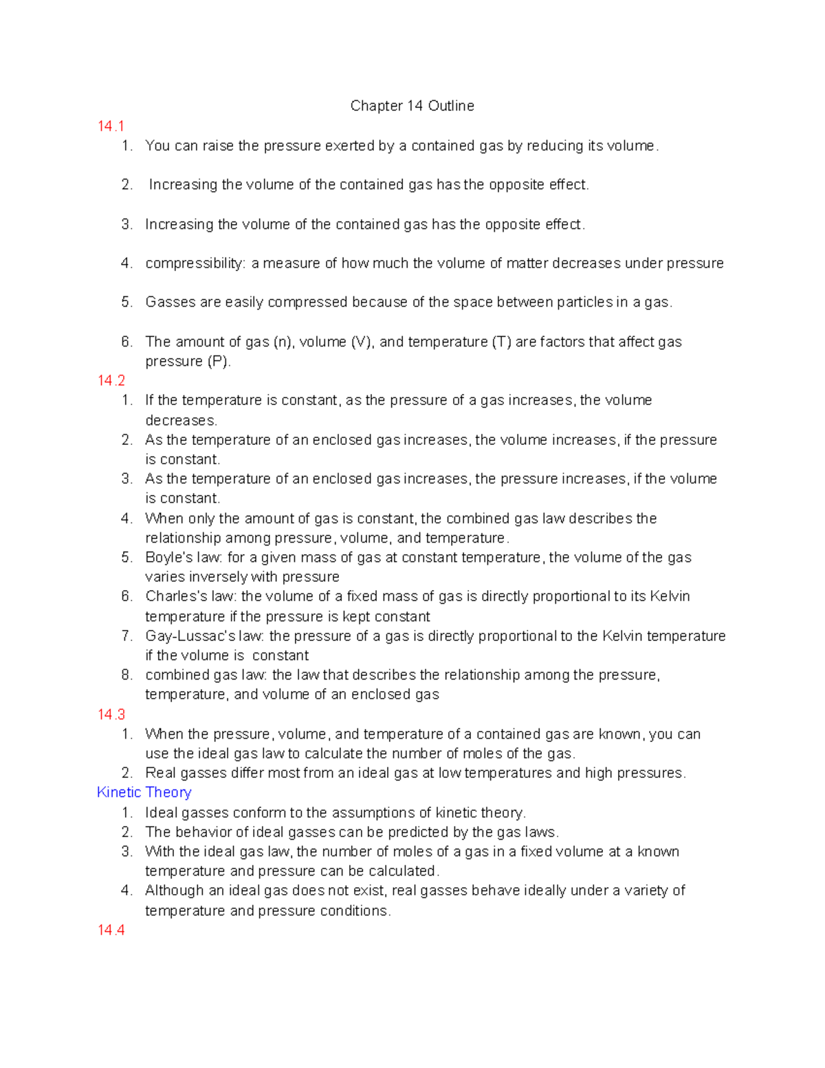 Chapter 14 Outline - Chapter 14 Outline 14. You can raise the pressure ...